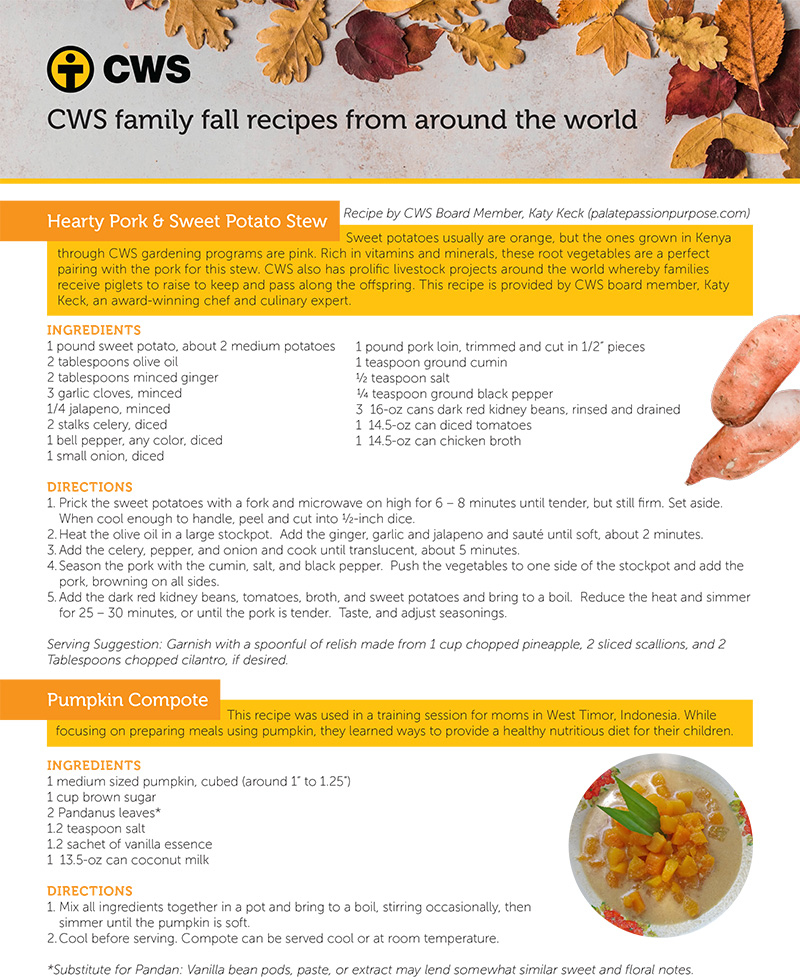 CWS Fall Family Recipes | CWS