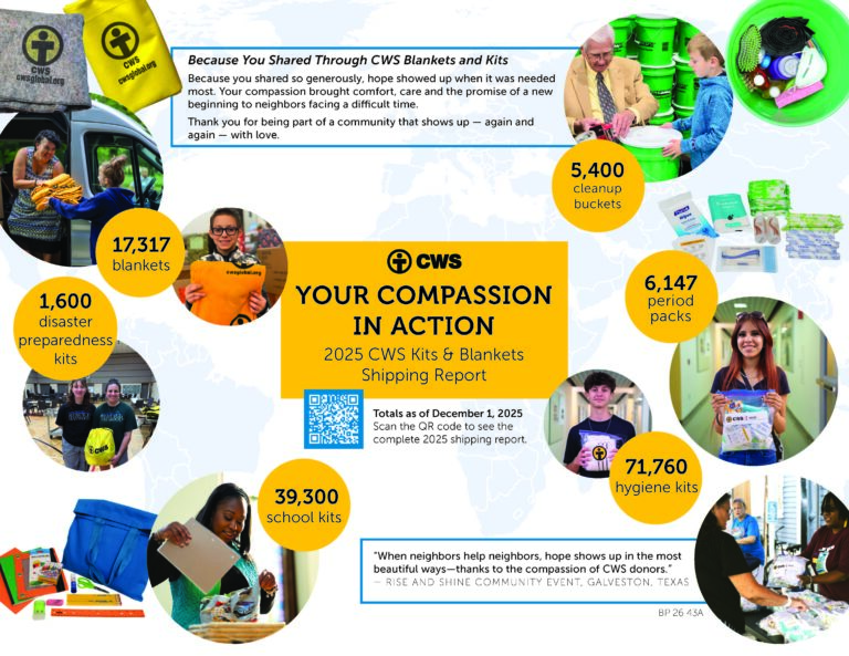 Ending 2025 with Hope: Your Impact Through CWS Kits and Blankets | CWS